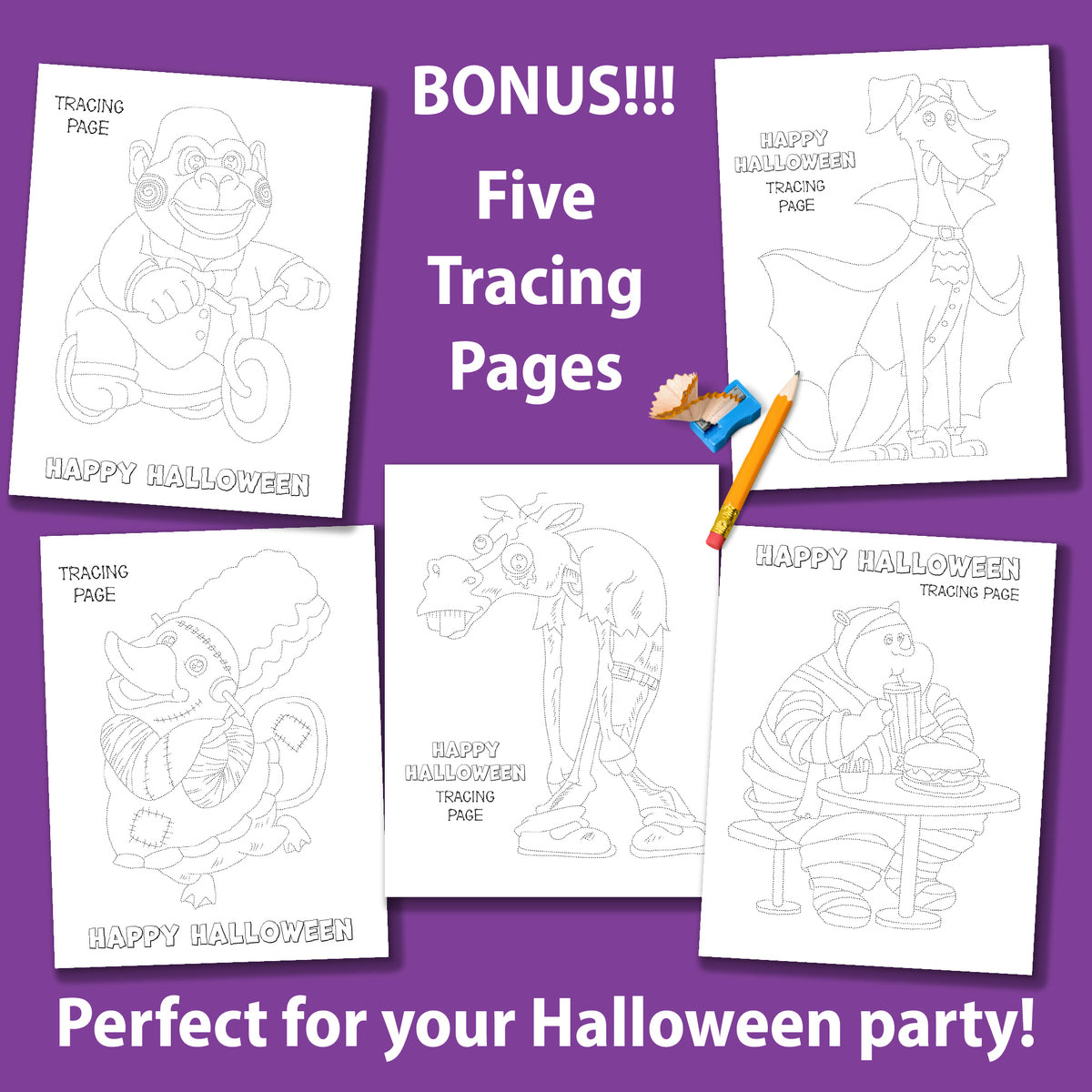 Halloween Animals Coloring Pages 🎃 – Ministering Printables