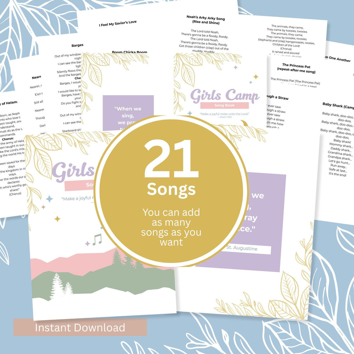 LDS Girls Camp Song Book, Young Women Camp Fun, Fun Campfire Songs for ...