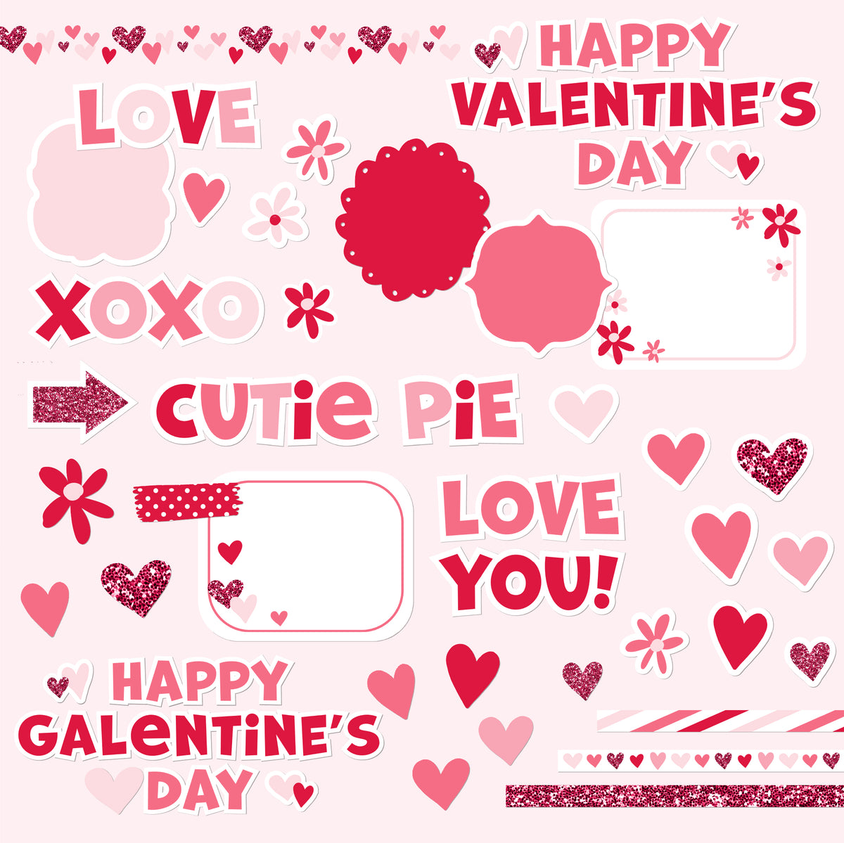 Cutie Pie Valentines Day Clip Art & Digital Papers | Commercial Use Cl ...