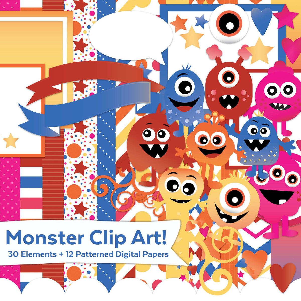 Monster Clip Art | Commercial Use Okay Graphics – Ministering Printables