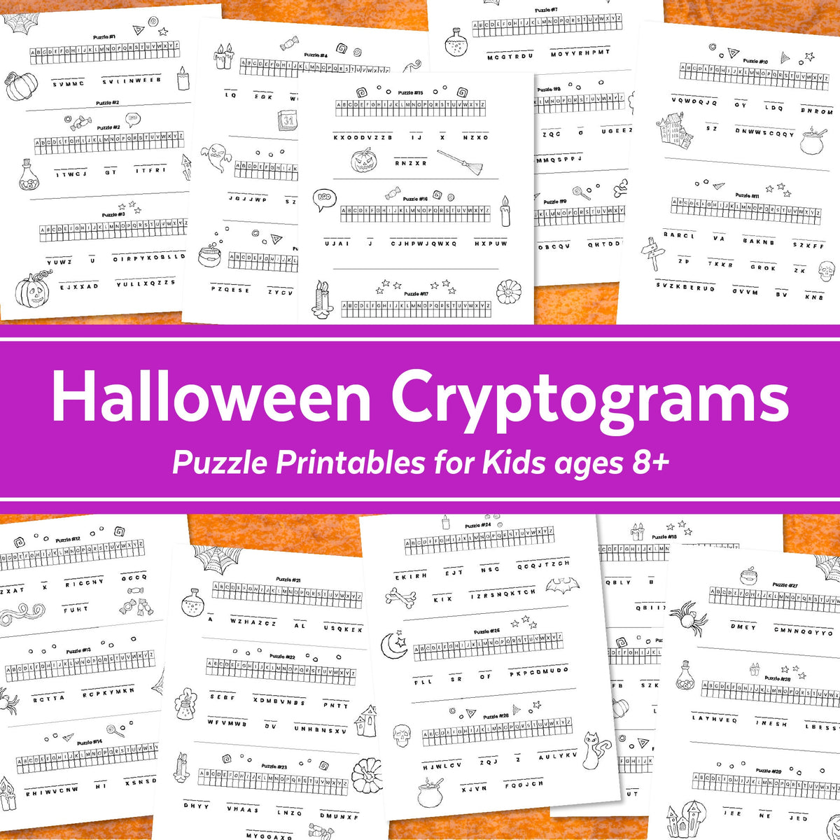 Halloween Cryptogram Puzzles | Halloween Kids' Puzzle – Ministering ...