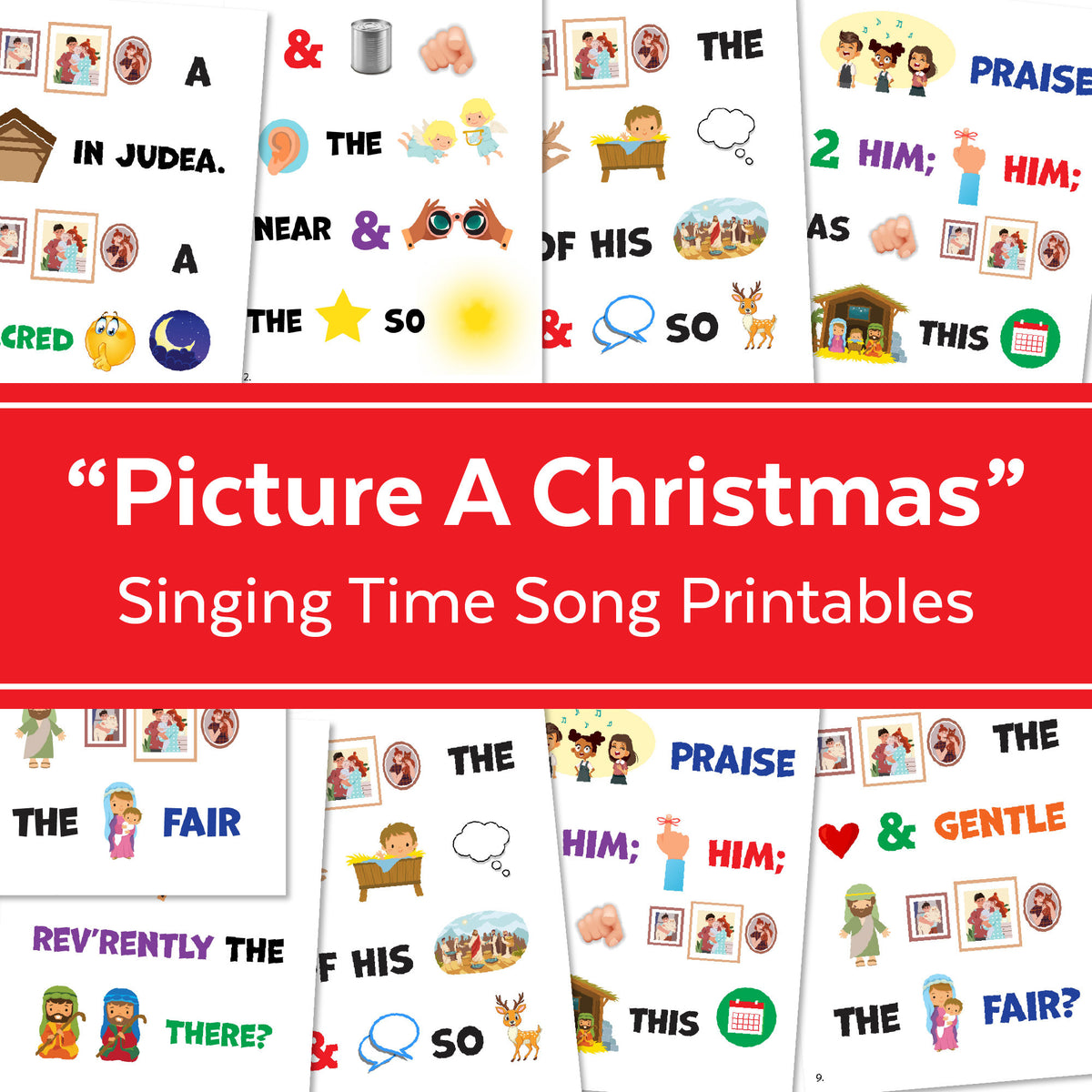 Picture A Christmas Primary Song Chart Singing Time Flipchart ...