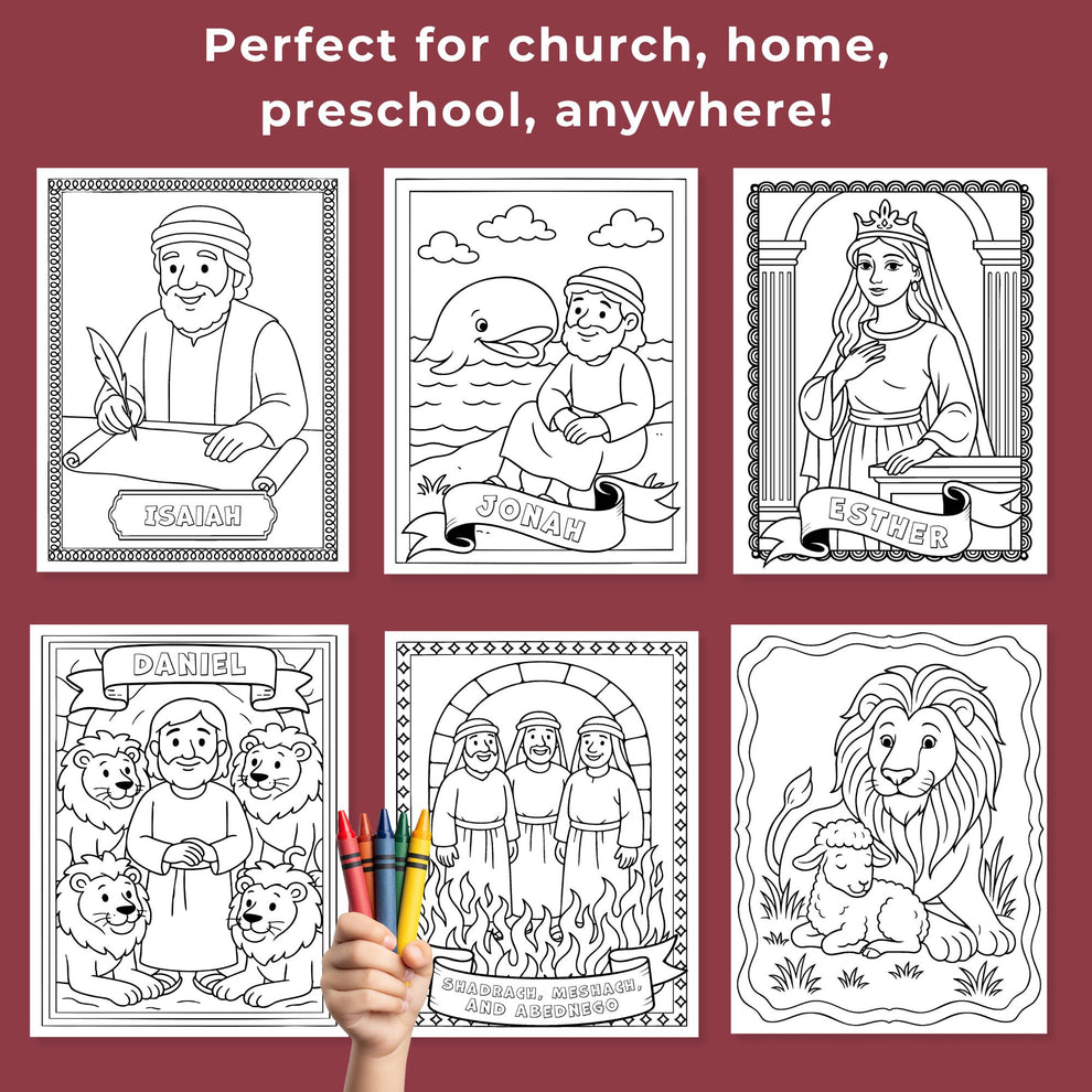 Old Testament Character Coloring Pages | Come Follow Me 2026 ...