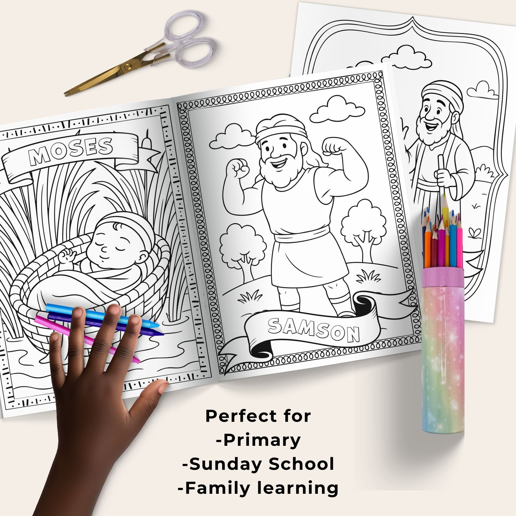 Old Testament Character Coloring Pages | Come Follow Me 2026 ...