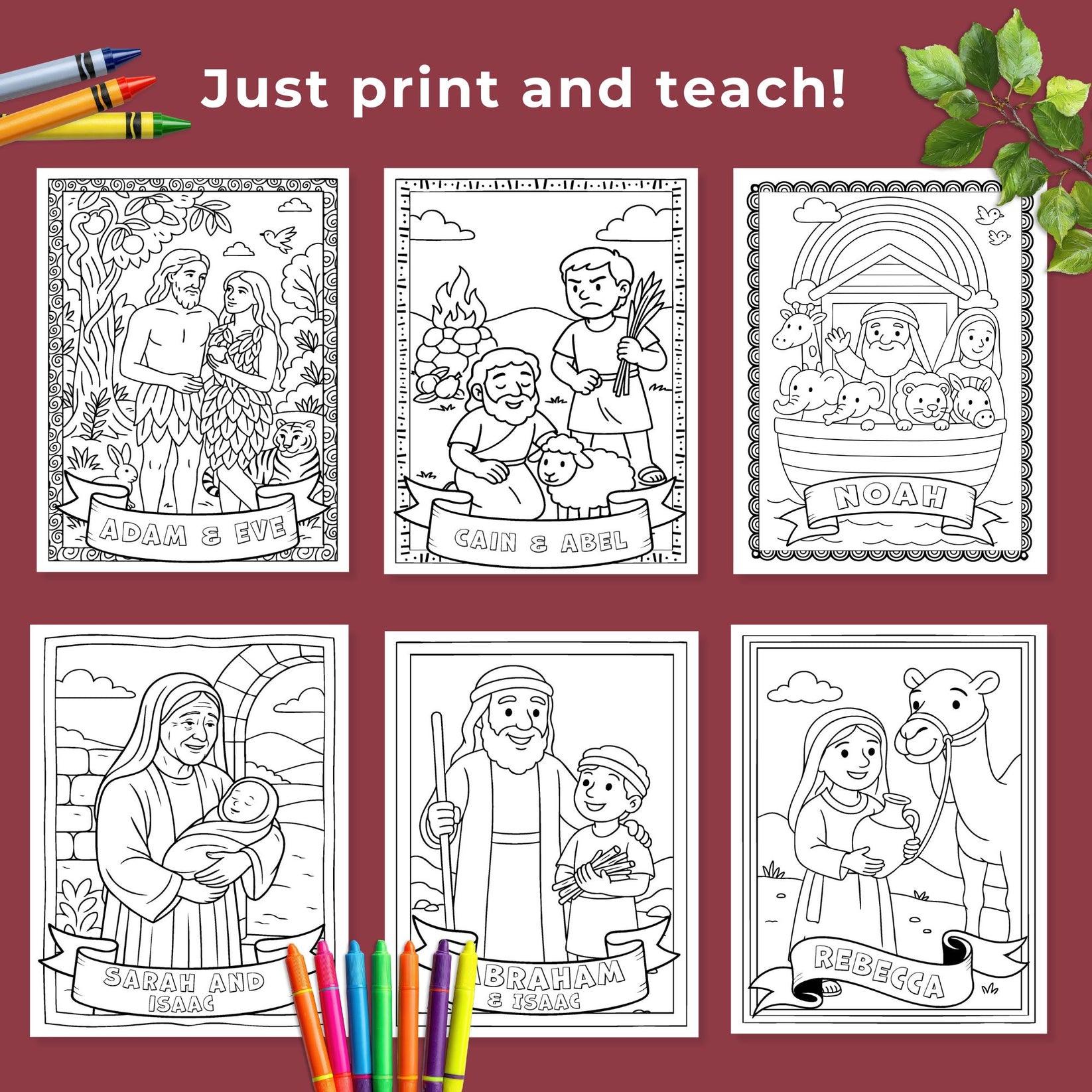 Old Testament Character Coloring Pages | Come Follow Me 2026 ...