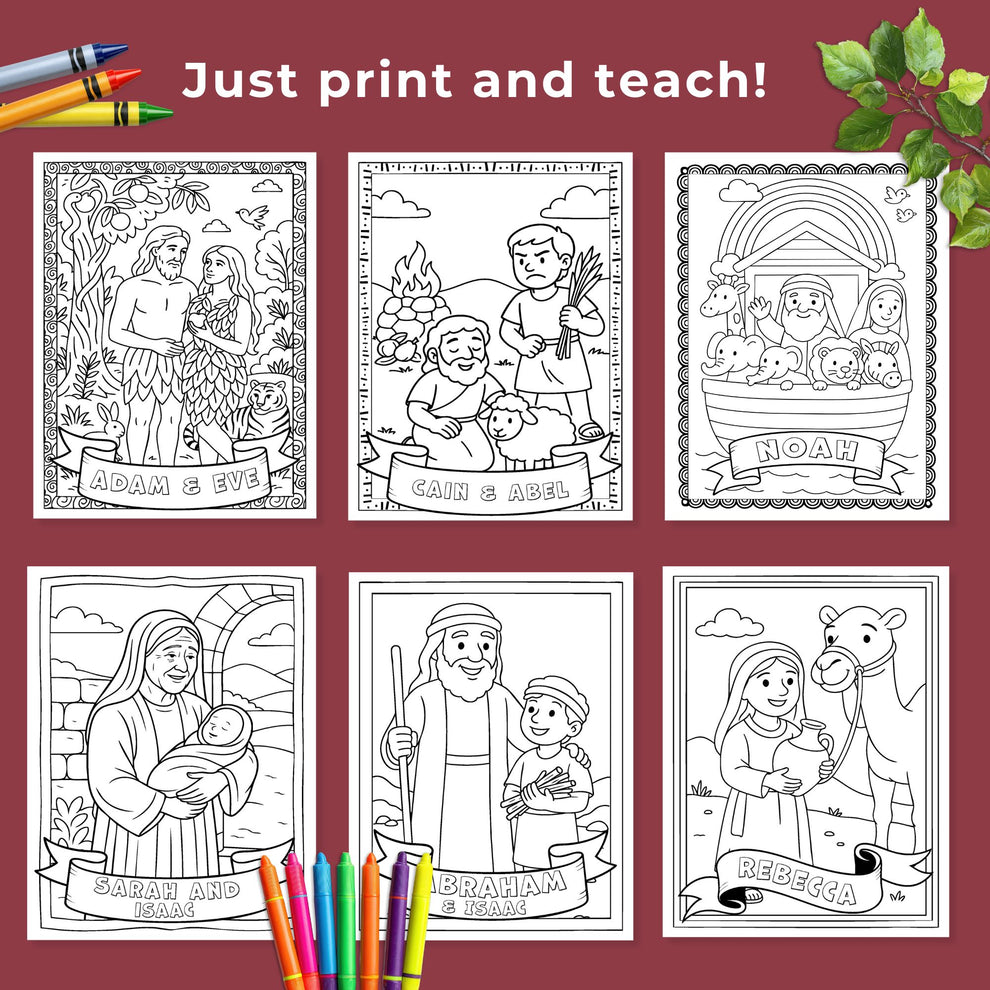 Old Testament Character Coloring Pages | Come Follow Me 2026 ...