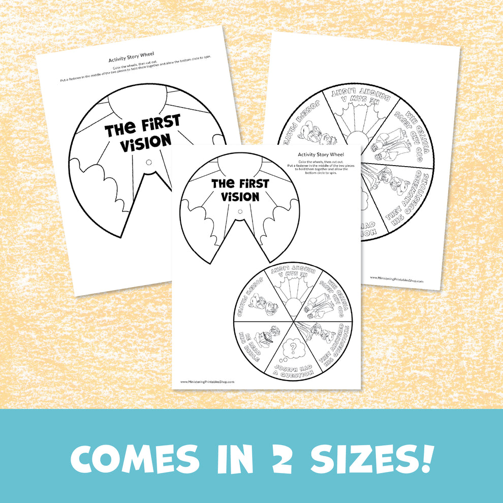 First Vision Wheel Activity Craft - LDS Church History Activity ...
