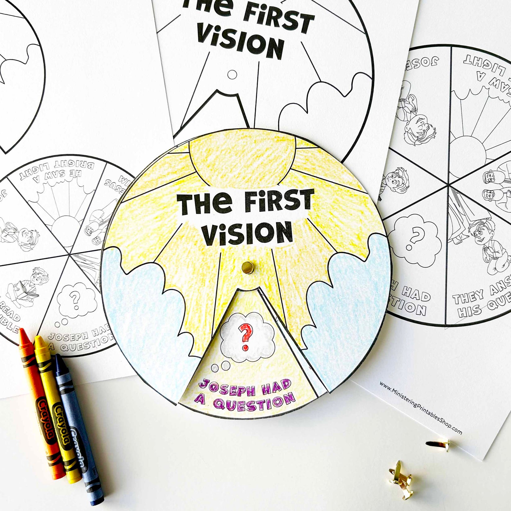 First Vision Wheel Activity Craft - LDS Church History Activity ...
