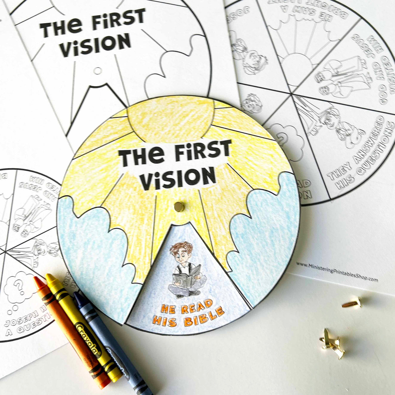 First Vision Wheel Activity Craft - LDS Church History Activity ...