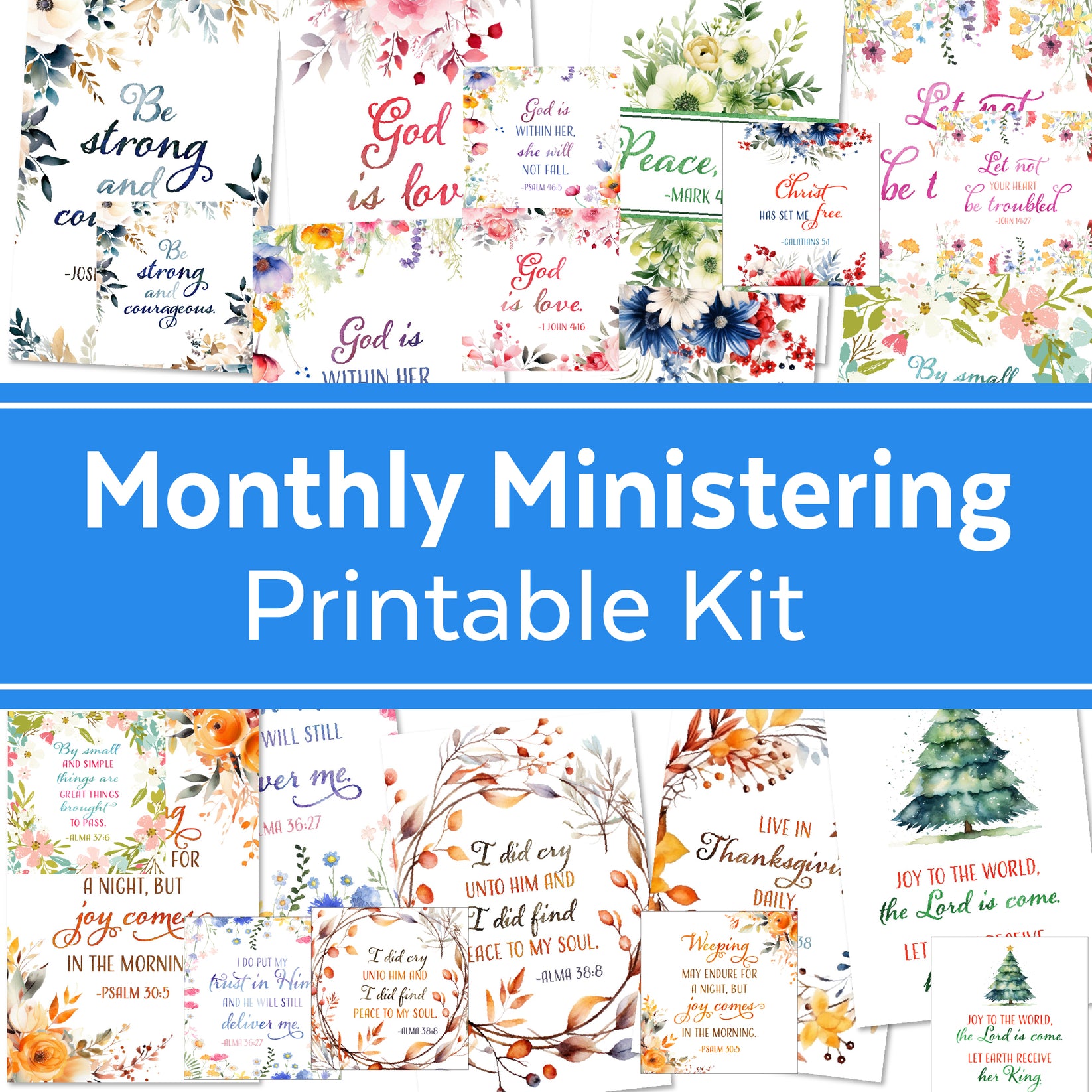 Monthly Ministering Cards for Primary, Relief Society, & Young Women ...