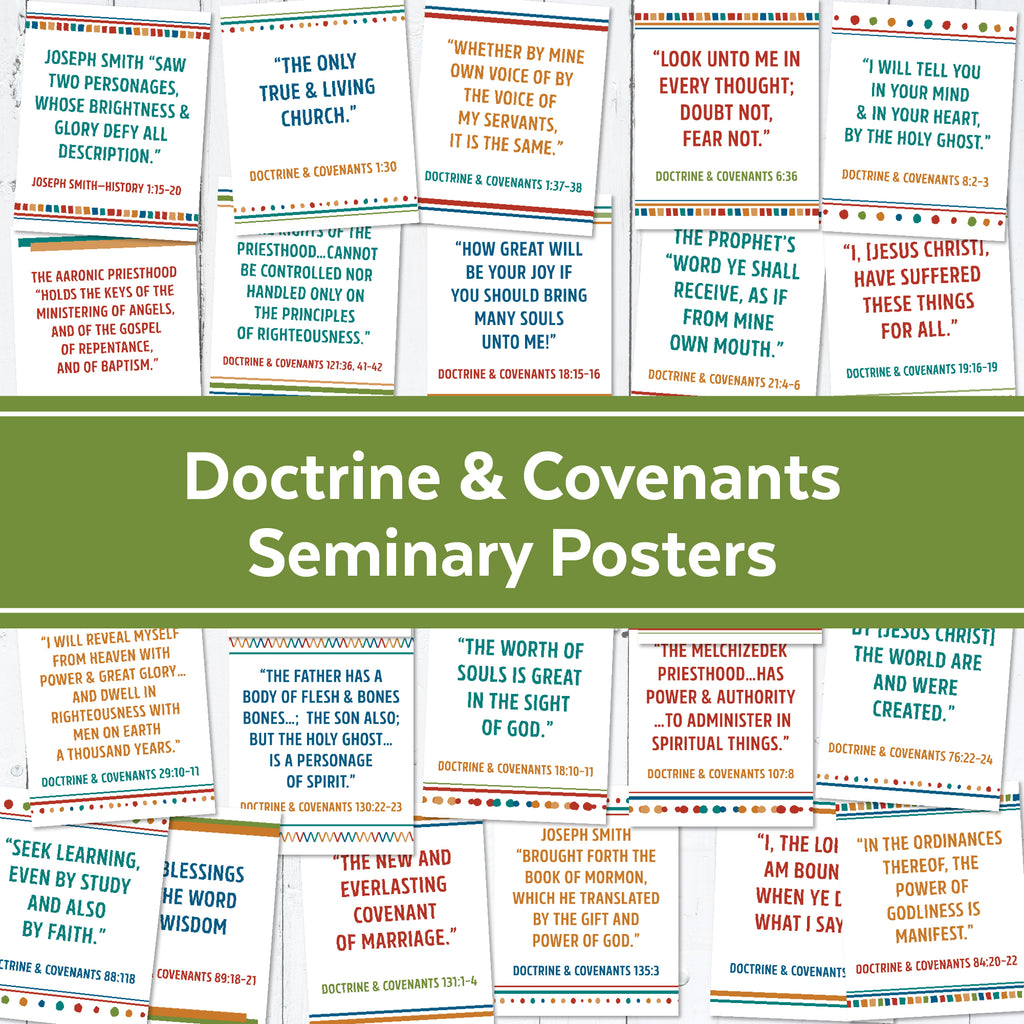 Doctrine & Covenants LDS Seminary Doctrinal Mastery Posters ...
