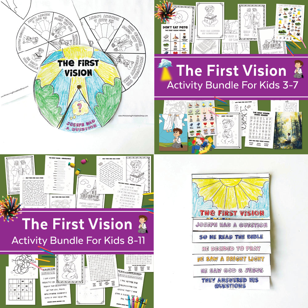 First Vision Bundle - LDS Come Follow Me 2025 – Ministering Printables