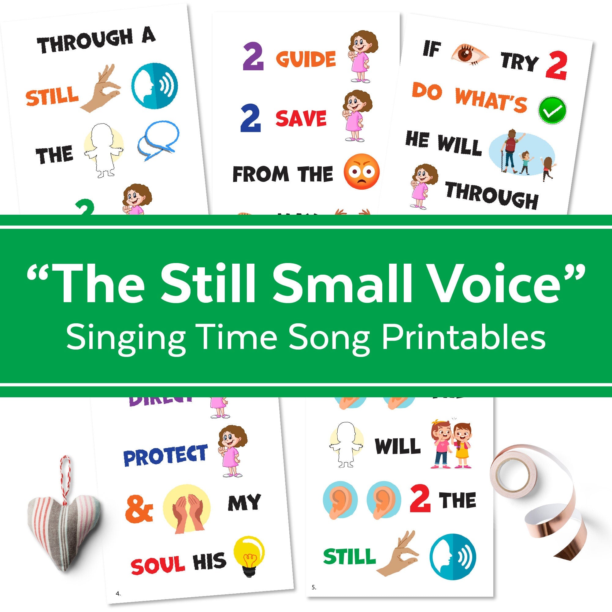 The Still Small Voice Primary Song | Singing Time Flipchart for LDS Pr ...