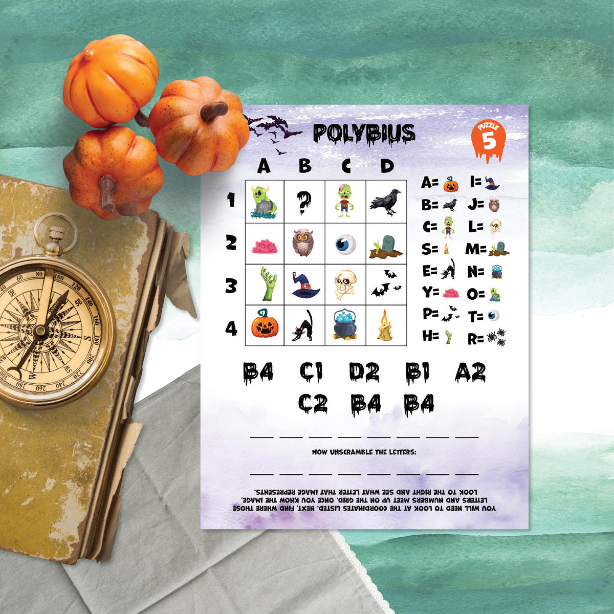 Halloween Escape Room "Night of the Living Puzzles" Zombie Halloween G ...