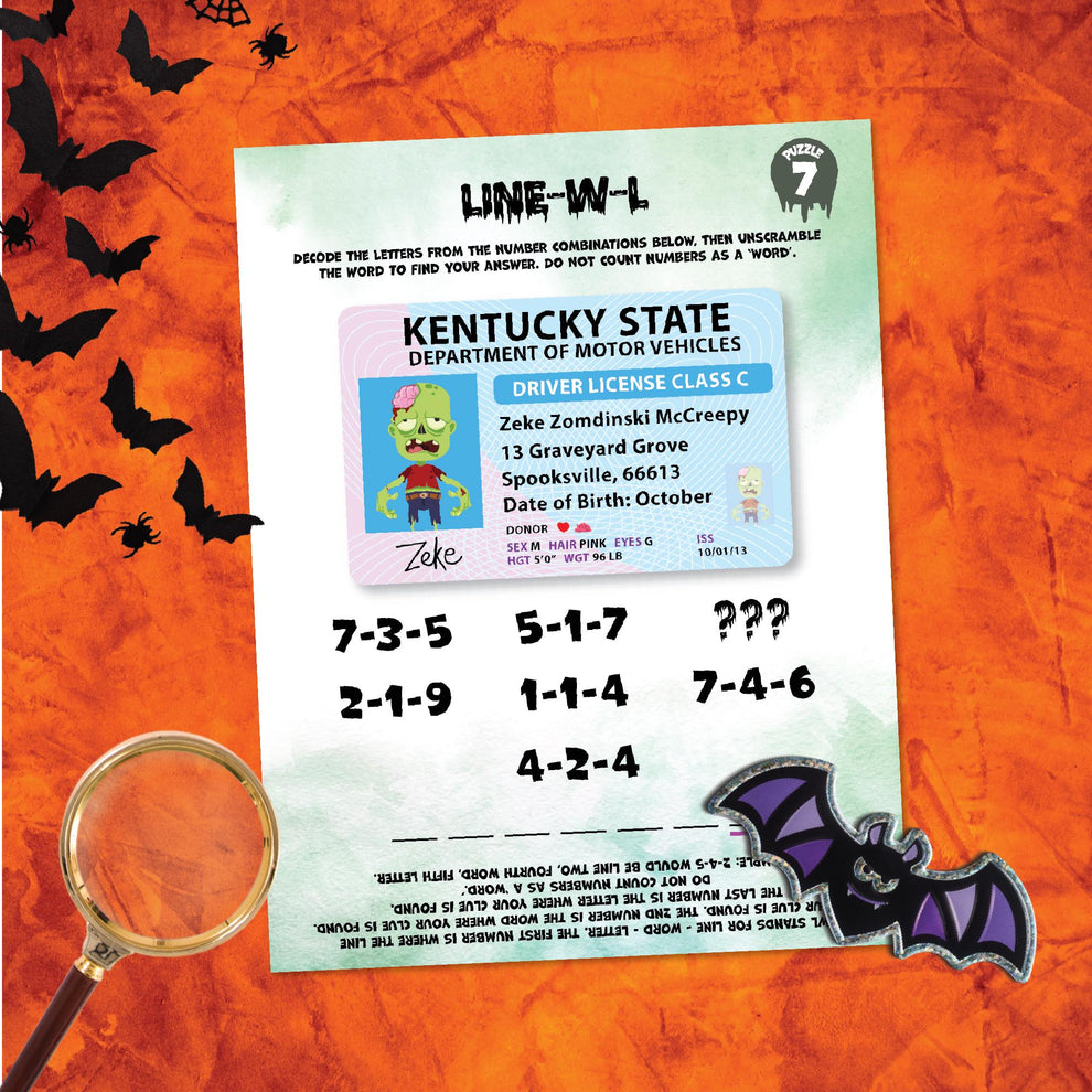 Halloween Escape Room "Night of the Living Puzzles" Zombie Halloween G ...