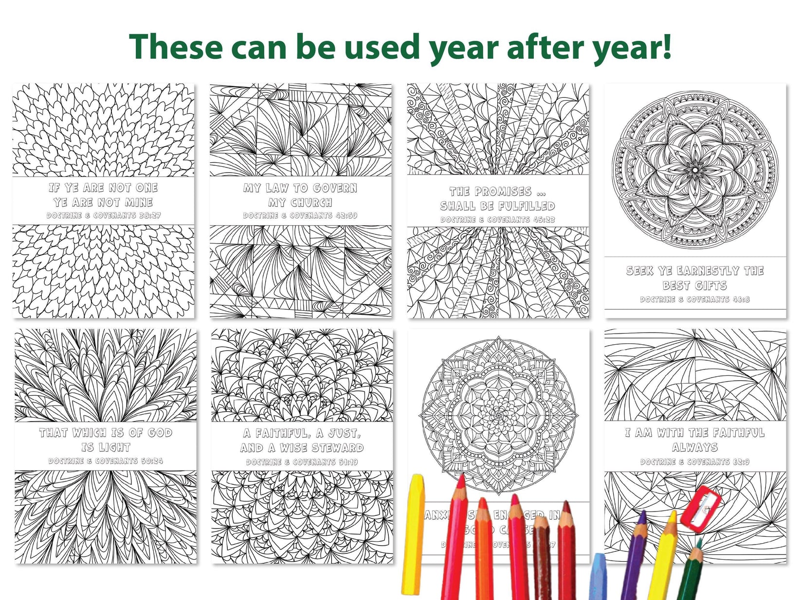 2025 Latter-day Saint Coloring Pages for Come, Follow Me Doctrine and ...