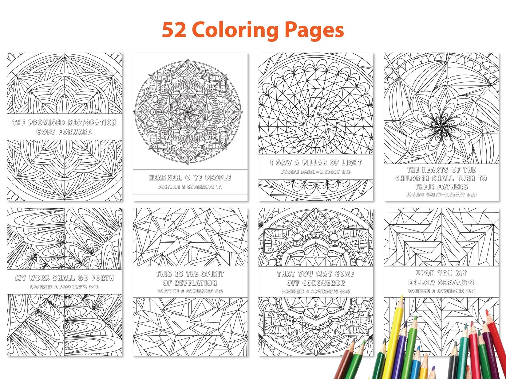 2025 Latter-day Saint Coloring Pages for Come, Follow Me Doctrine and ...