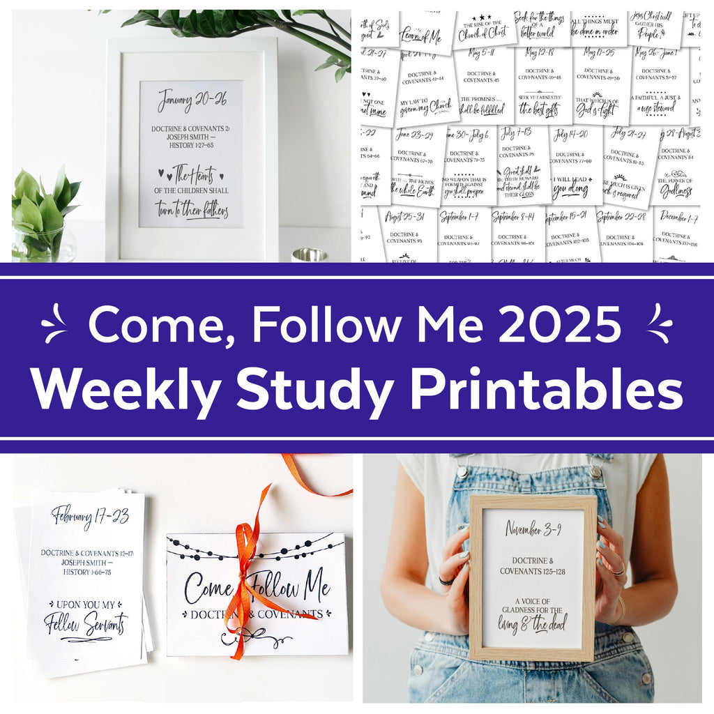 2025 Come Follow Me Weekly Study Printables for Doctrine and Covenants ...