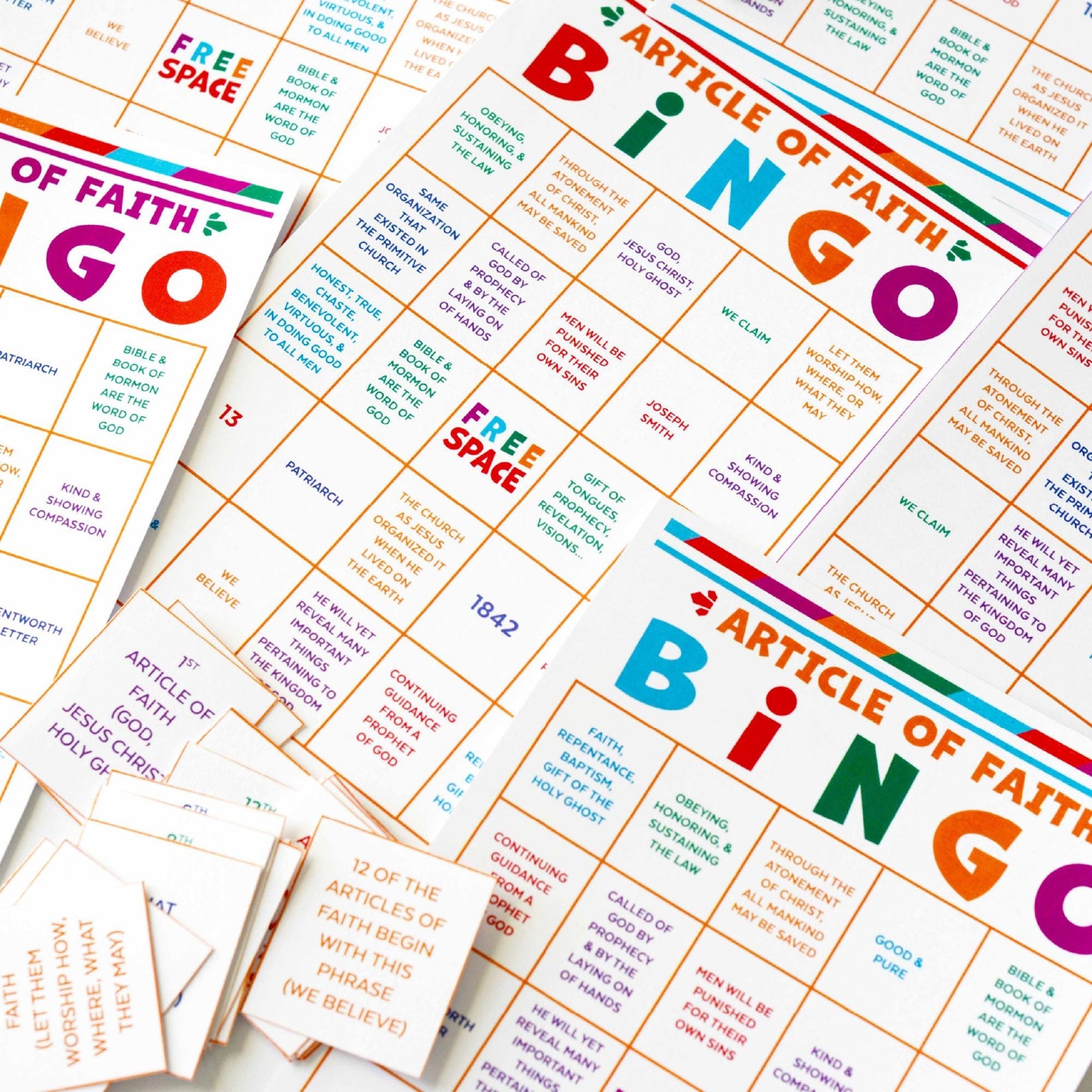 LDS Articles of Faith Bingo Game – Ministering Printables