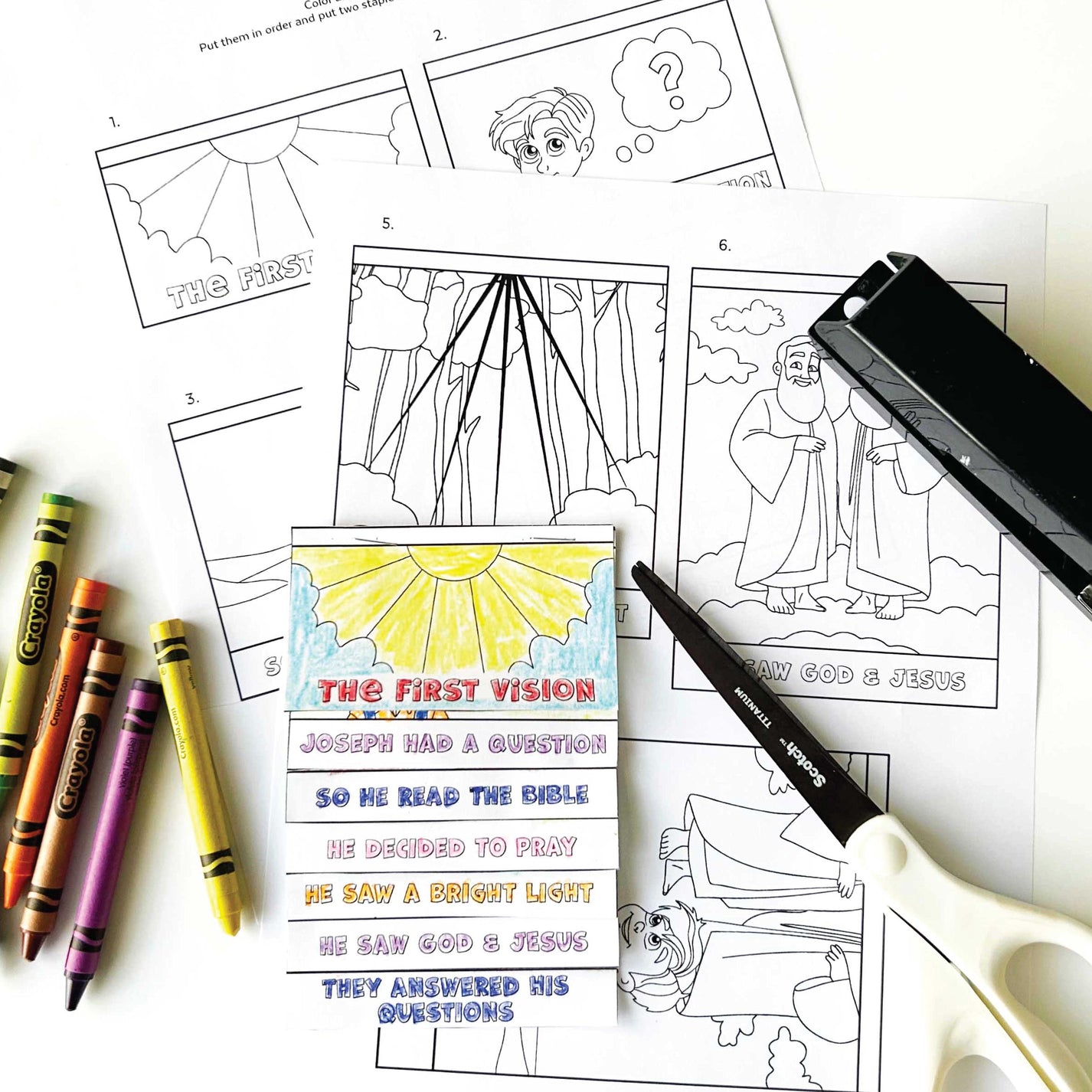 First Vision Flip Book Activity - LDS Church History Craft ...