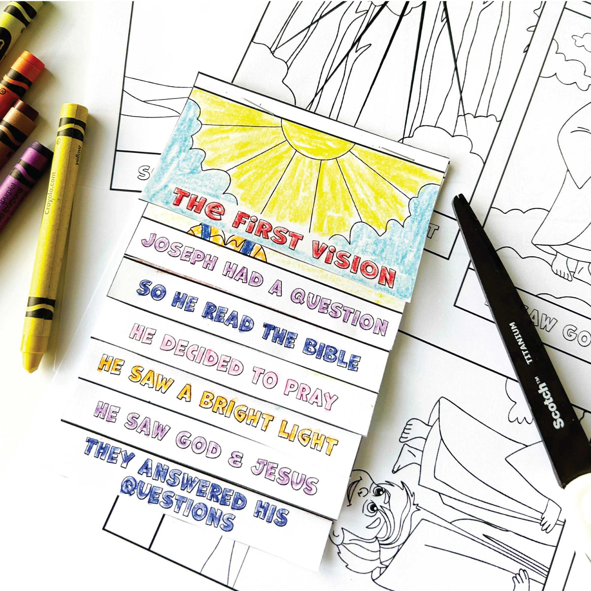 First Vision Flip Book Activity - LDS Church History Craft ...