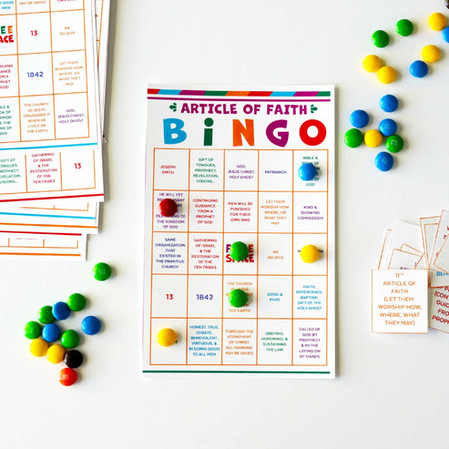 LDS Articles of Faith Bingo Game – Ministering Printables