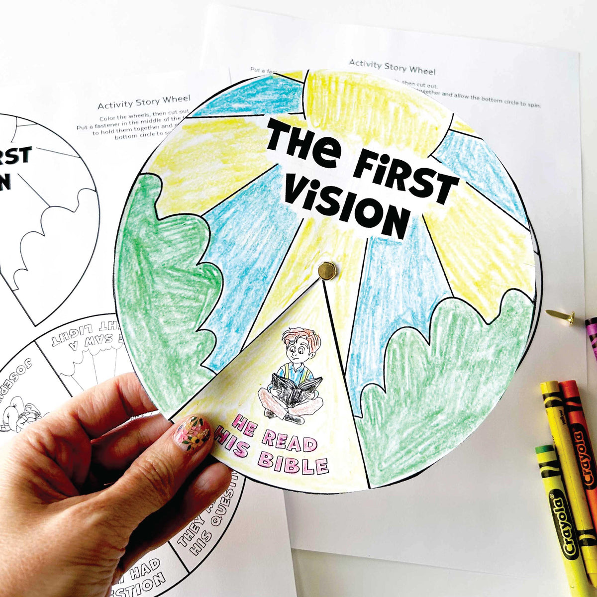 First Vision Wheel Activity Craft - LDS Church History Activity ...