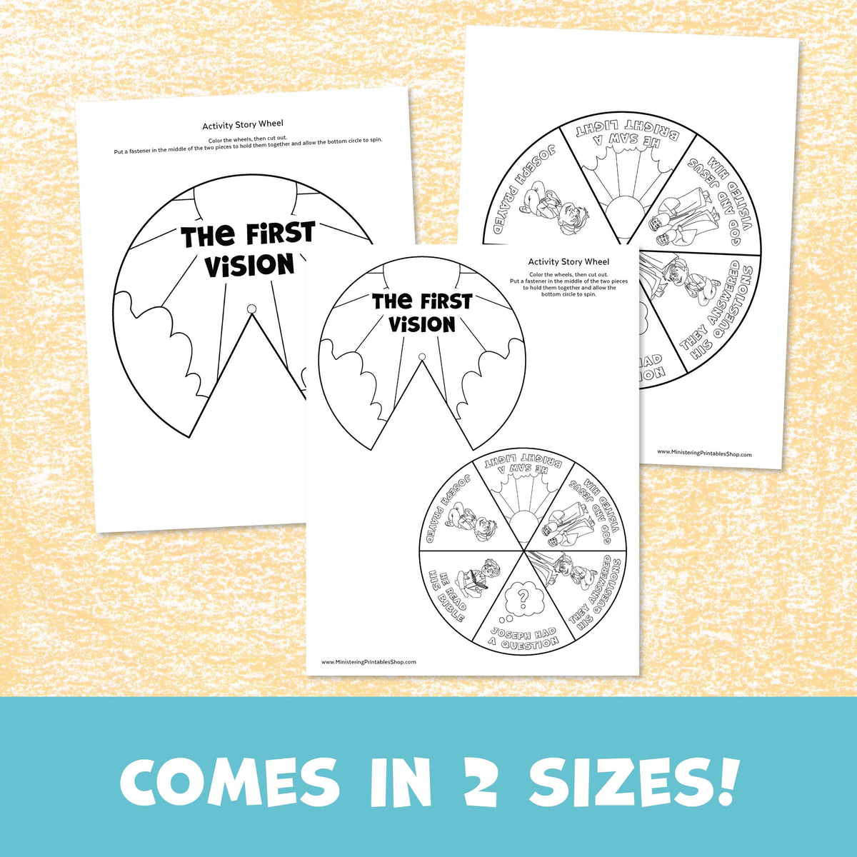 First Vision Wheel Activity Craft - LDS Church History Activity ...