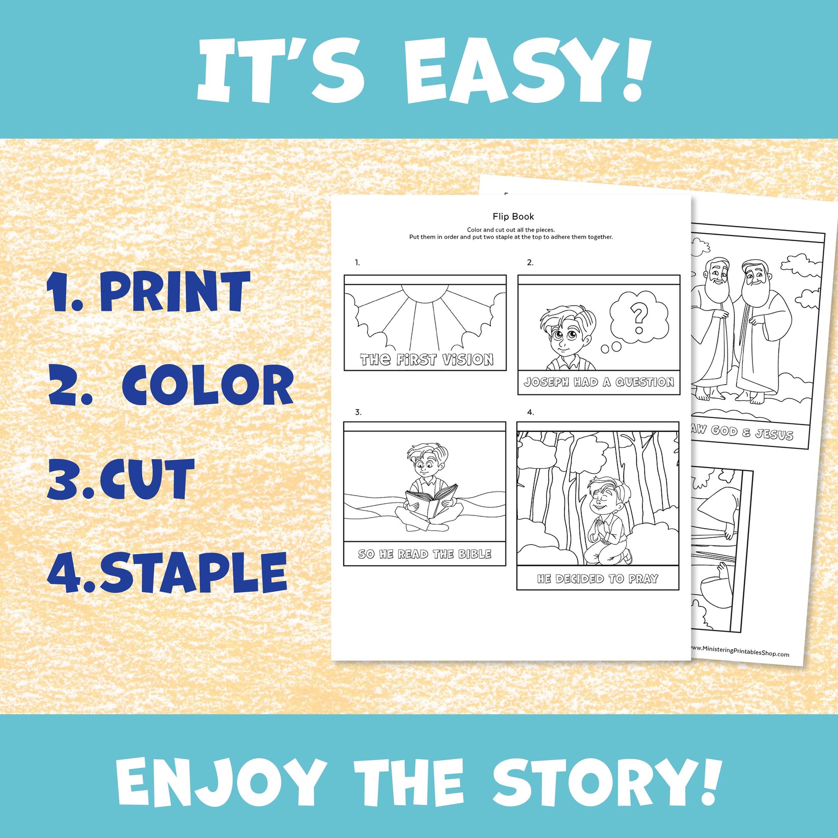 First Vision Flip Book Activity - LDS Church History Craft ...