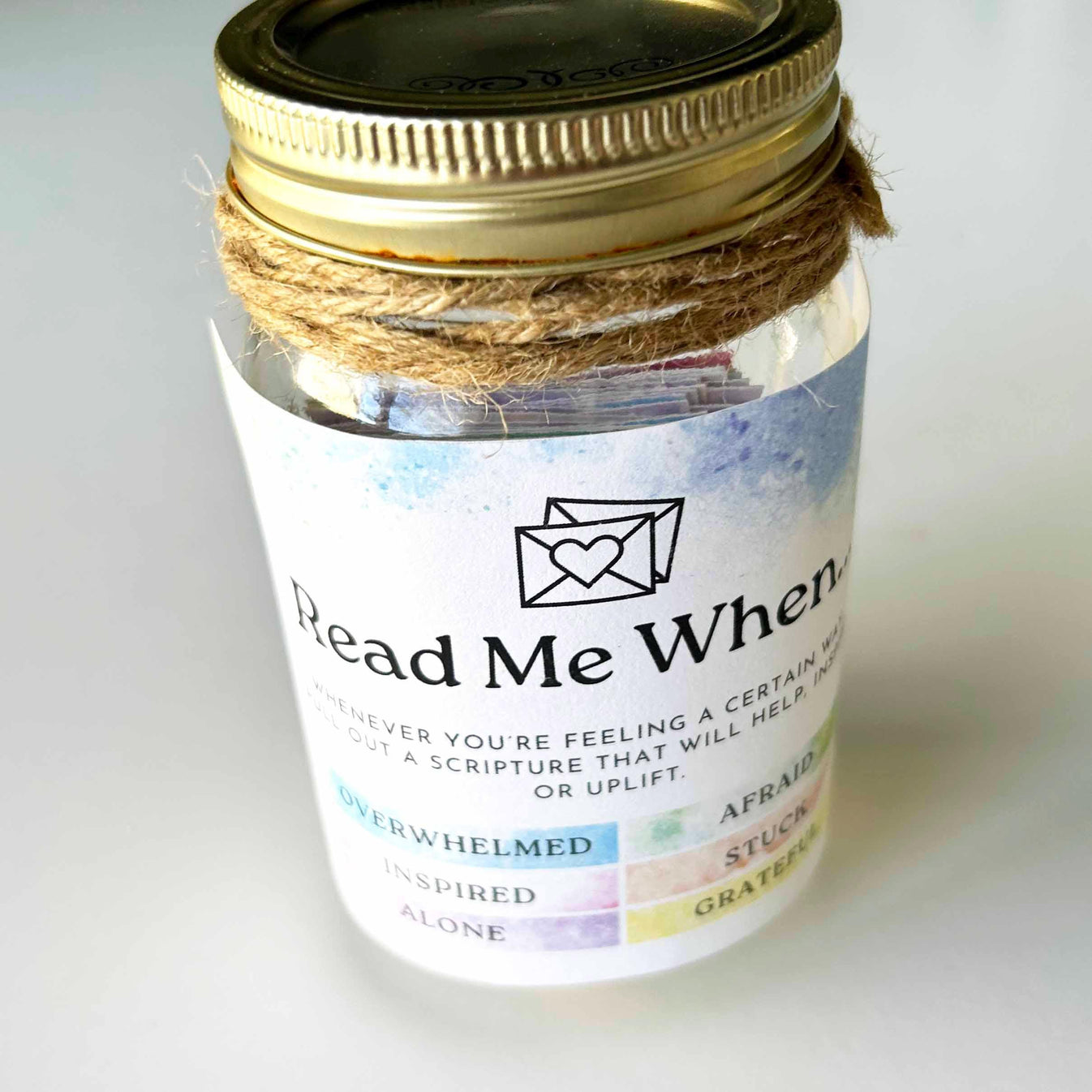 LDS Feelings Verse Jar - Color Coded Scripture Jar - Read Me When Jar ...