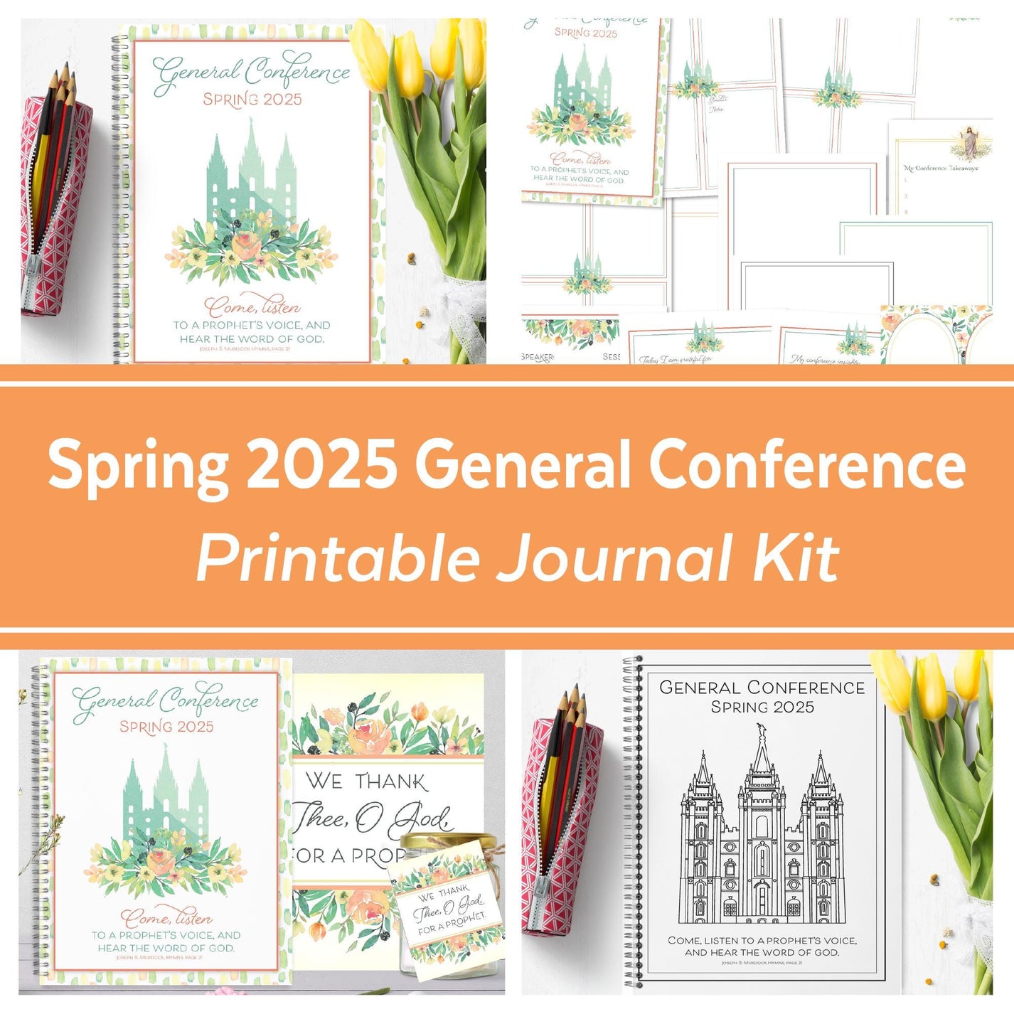 April 2025 LDS General Conference Journal Kit - Spring General Confere ...