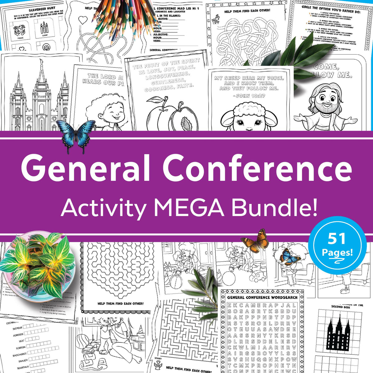 LDS General Conference Kids Activity MEGA Bundle – Ministering Printables