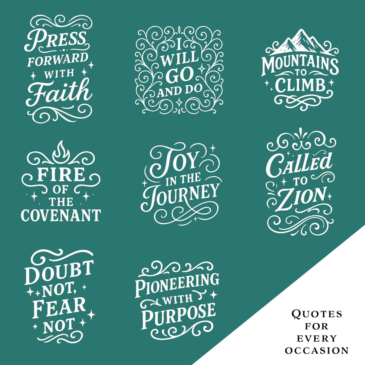 LDS Pioneer Logos, Handcart SVG, Trek Printables – Ministering Printables