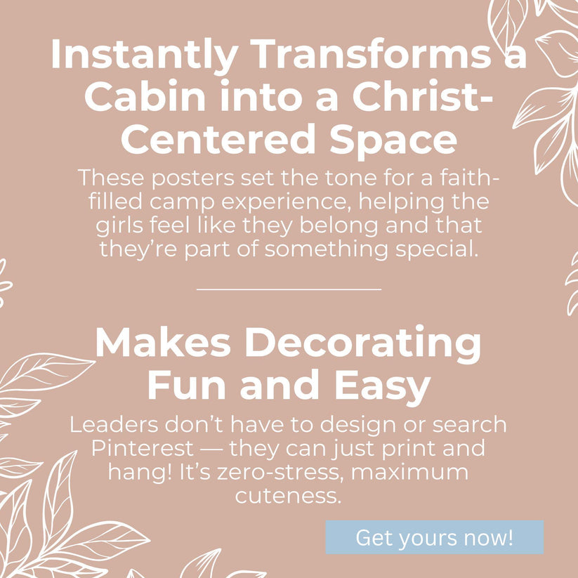 LDS Girls Camp Posters - Decorative Posters for Girls Camp Tents ...
