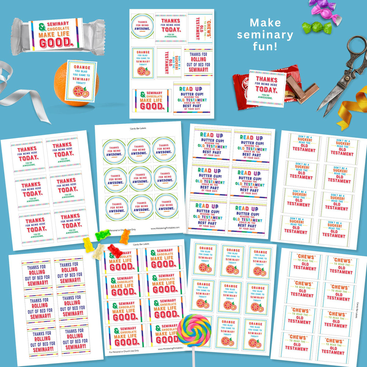 Old Testament Seminary Treat Tags – LDS Printable Scripture Snack Tags ...