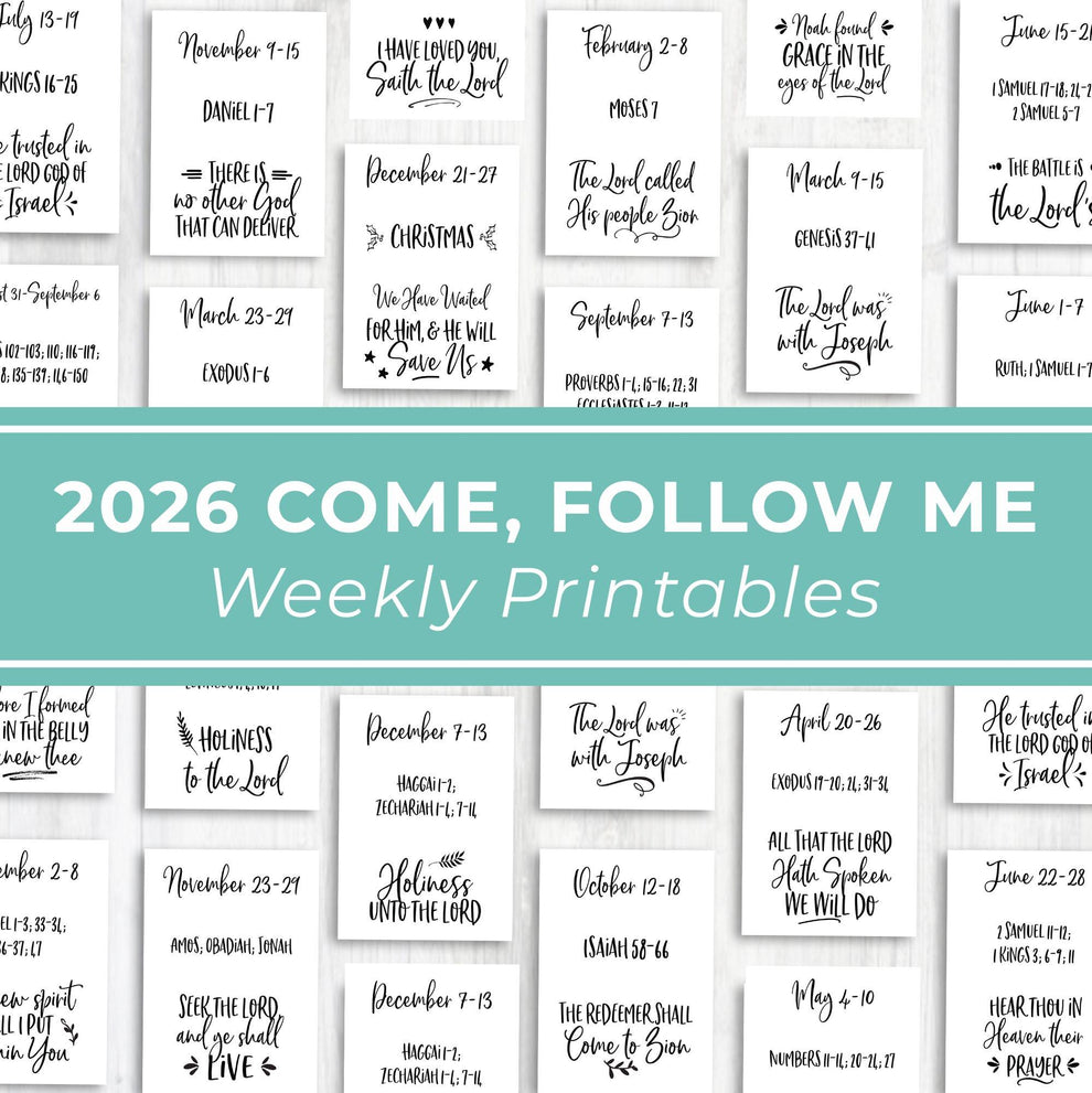 2026 Come Follow Me Bundle for Old Testament (Journal + Weekly Prints ...