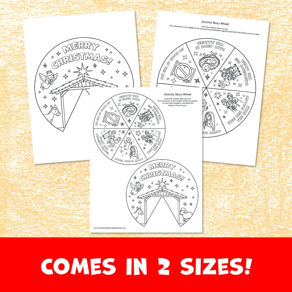 Christmas Nativity Activity Wheel for Kids – Ministering Printables