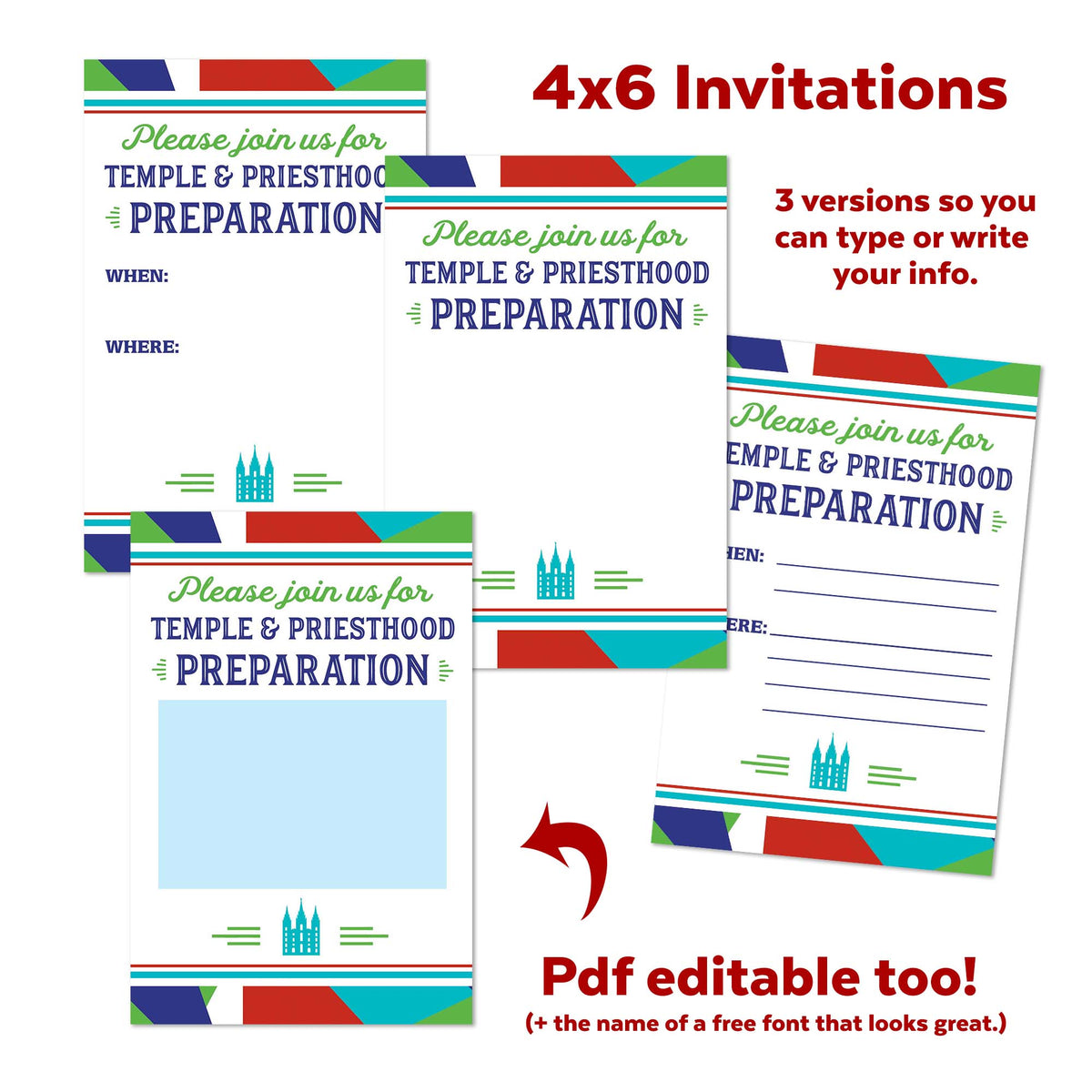 Temple & Priesthood Preparation Printable Kit – Ministering Printables