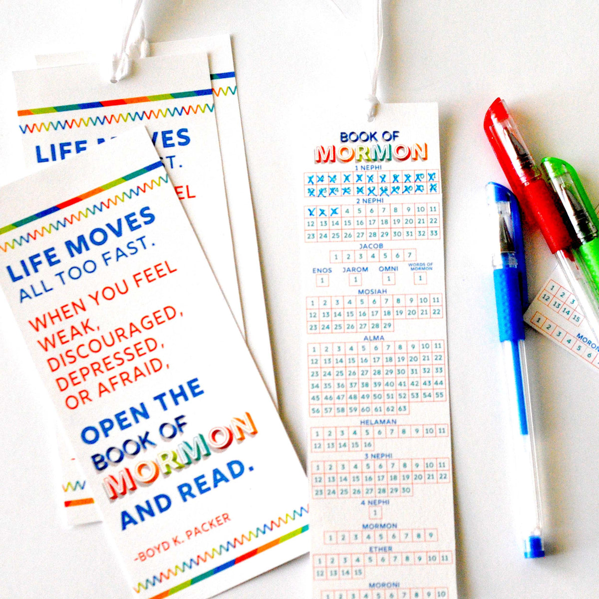 Book of Mormon Reading Chart Bookmark Combo – Ministering Printables
