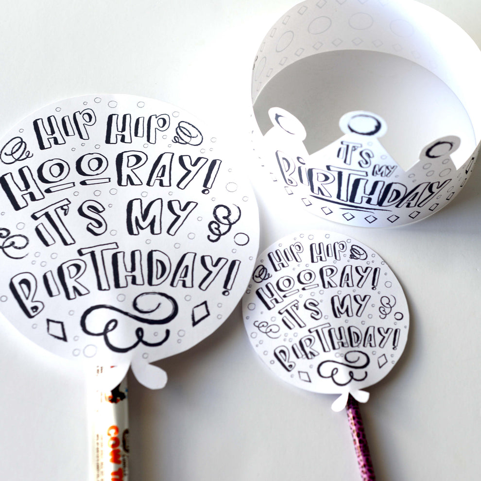 Birthday Crown and Balloon Printable Kit – Ministering Printables