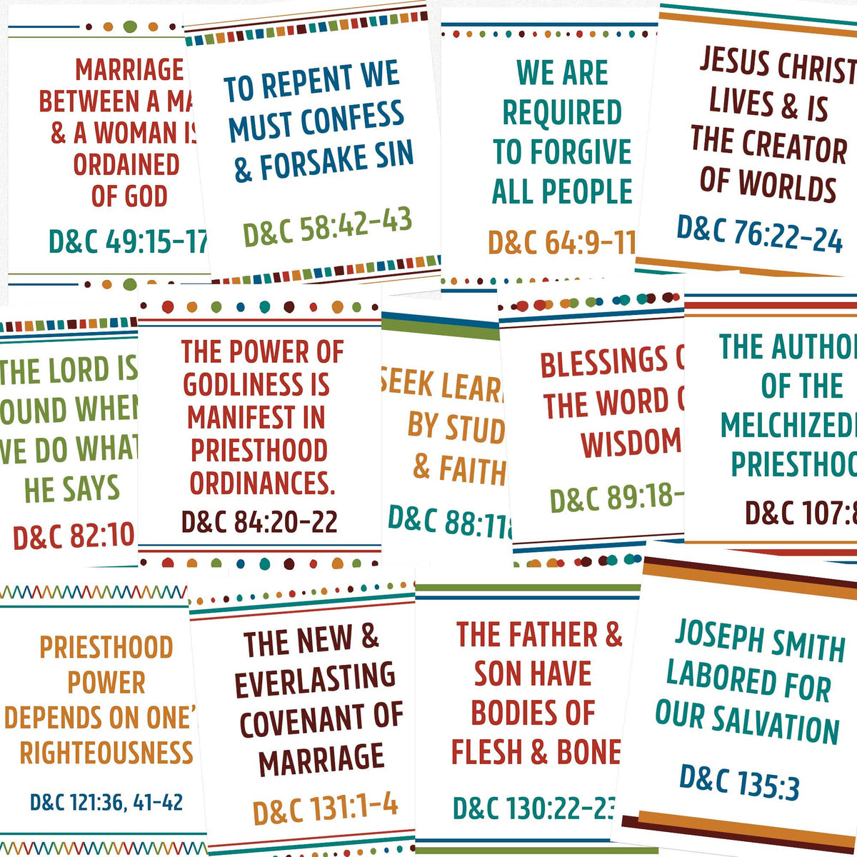 Doctrinal Mastery Posters for Doctrine & Covenants – Ministering Printables