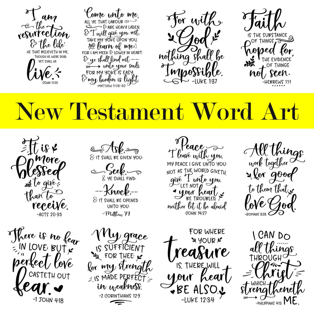 New Testament Word Art – Ministering Printables