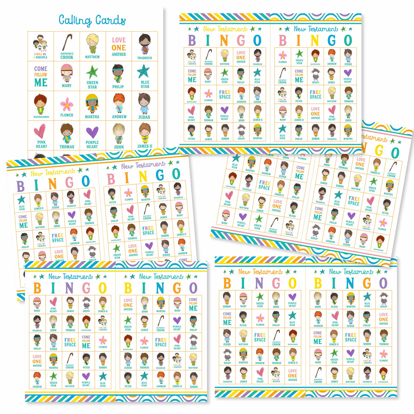 New Testament BINGO Printable Game | Bible Game for Kids – Ministering ...
