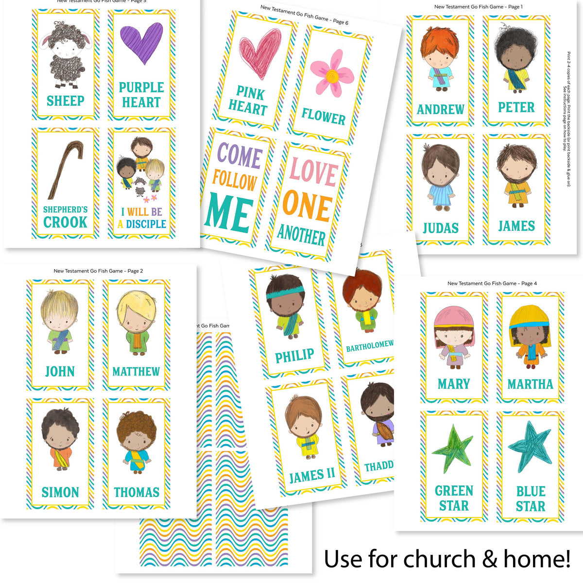 New Testament Go Fish Printable Game | Bible Game For Kids ...