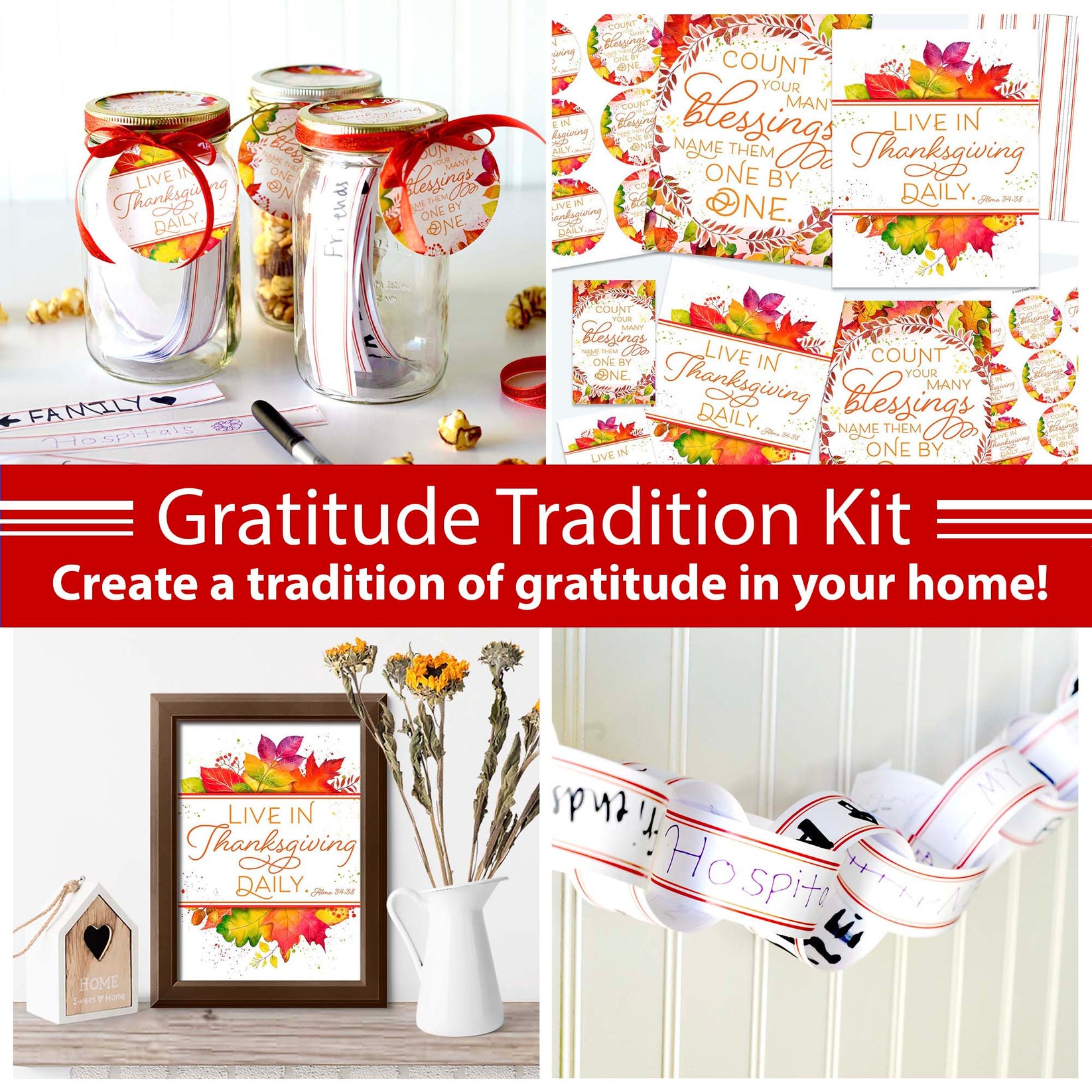 Gratitude Tradition Printable Kit | Thanksgiving Tradition Printable K ...