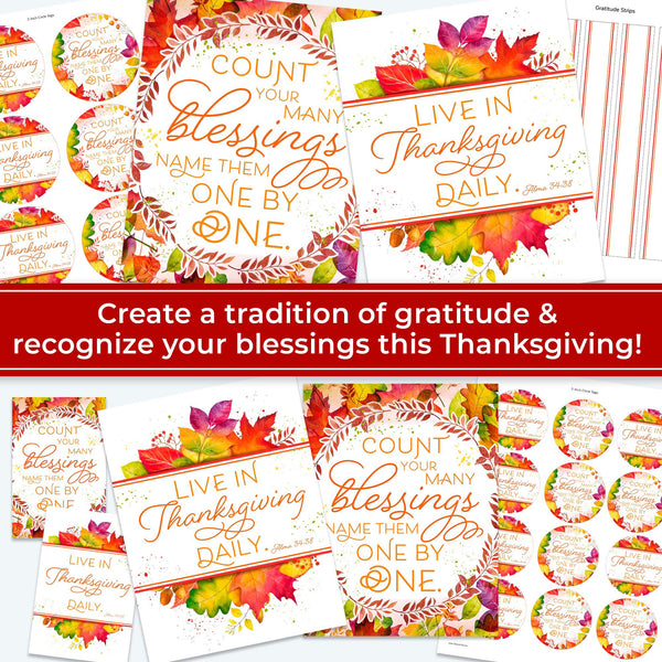 Gratitude Tradition Printable Kit | Thanksgiving Tradition Printable K ...