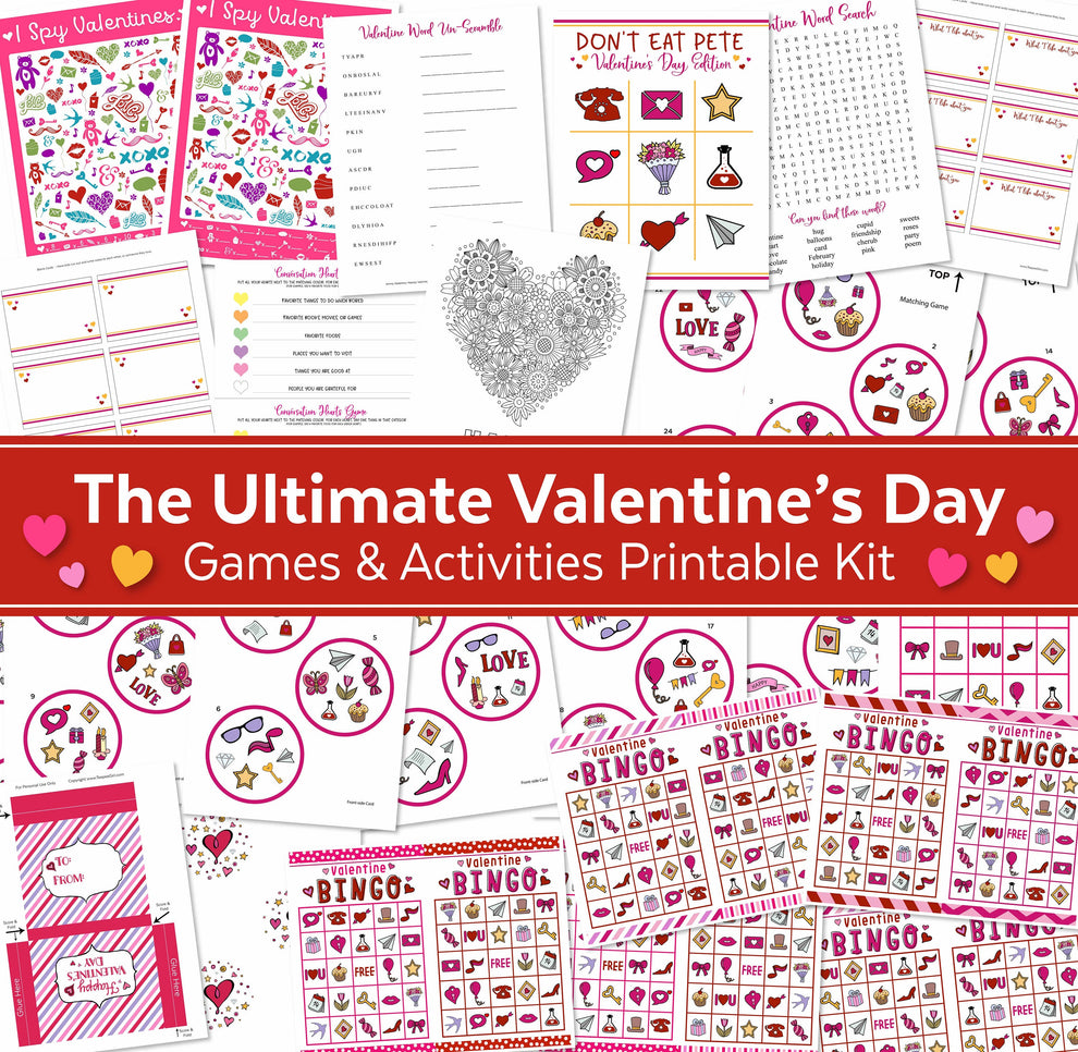 The Ultimate Valentine's Day Games & Activities Printable Kit ...
