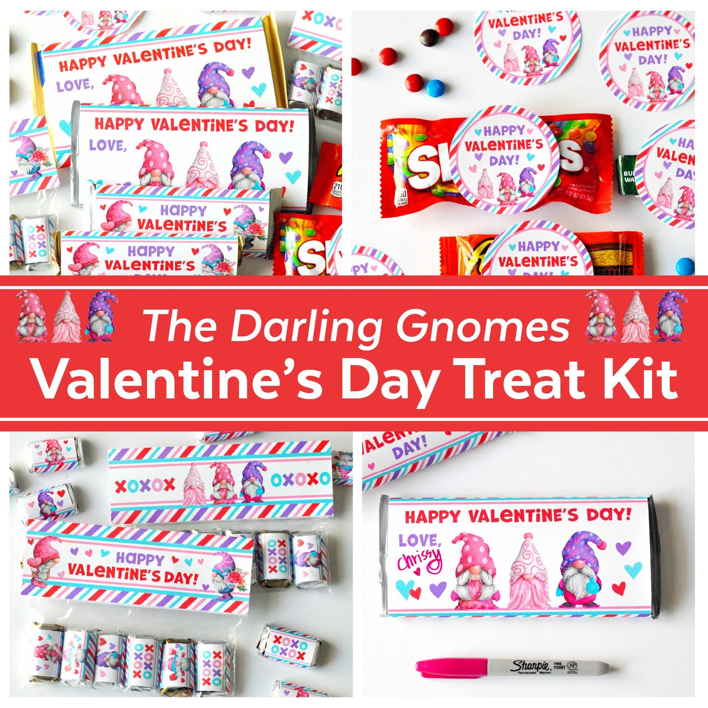 The Darling Gnomes Valentine's Treat Kit 💕 – Ministering Printables