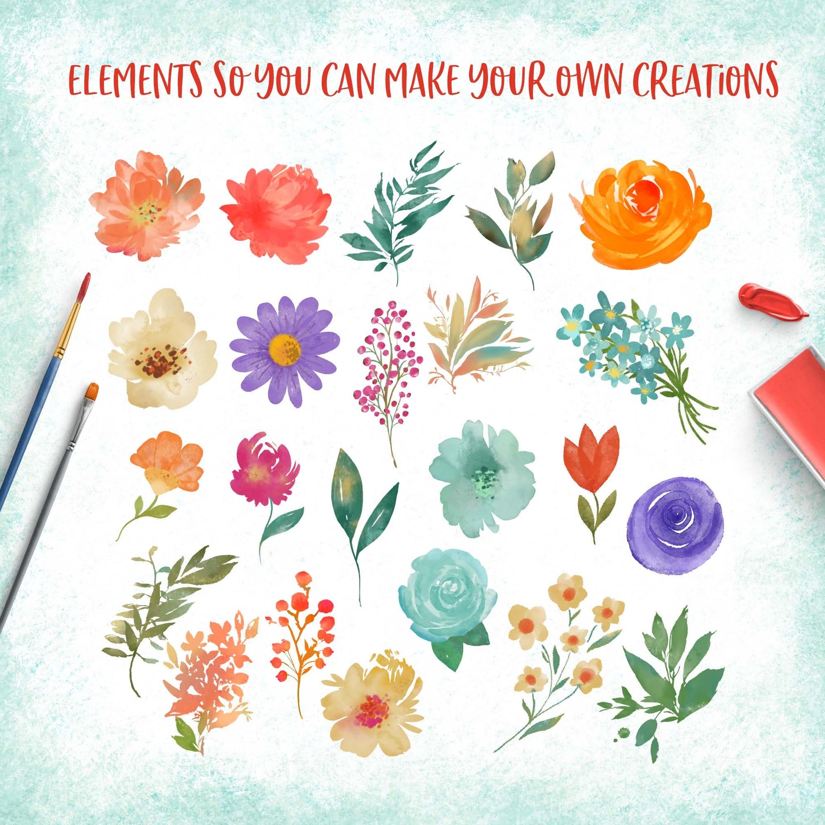 Beautiful Earth Watercolor Floral Clip Art – Ministering Printables