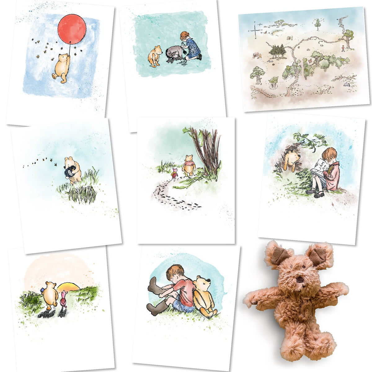 Classic Winnie-the-Pooh Pre-made Background Templates – Ministering ...
